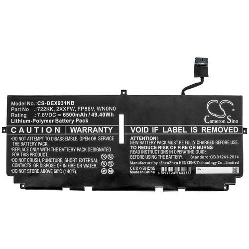 DELL XPS 13 9300 XN9300DXHBS Battery